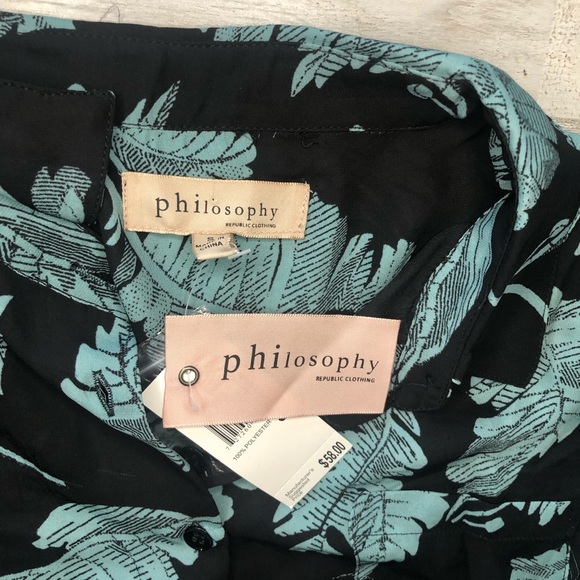 Philosophy | Tops | Philosophy Leaf Floral Button Down | Poshmark